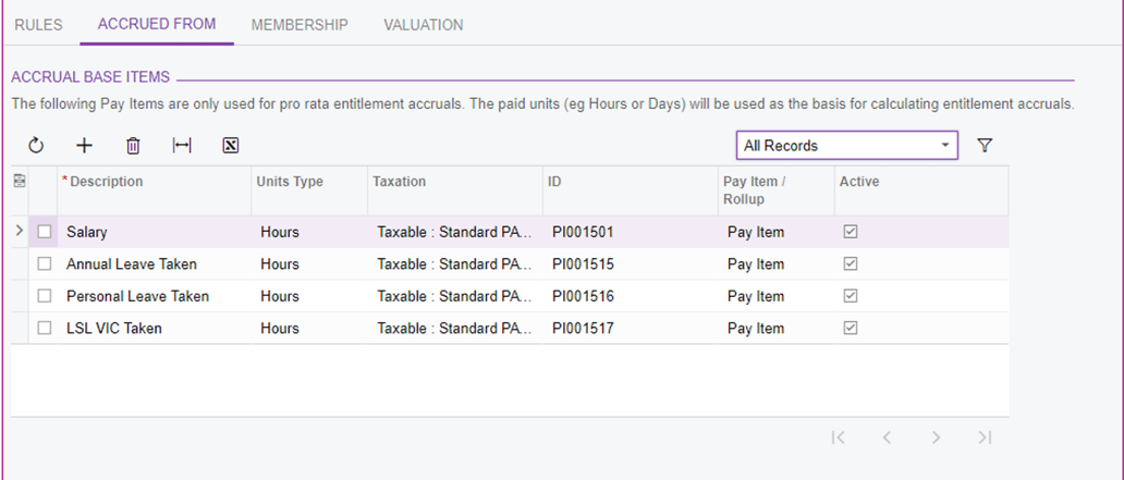 Set up Long Service Leave Accrual with Hours as unit
