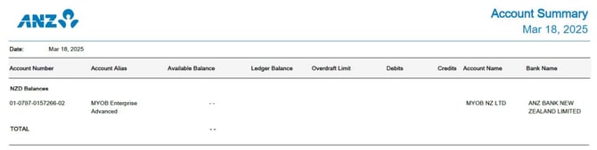 MYOB bank account and BPAY change - 20 March, 2025