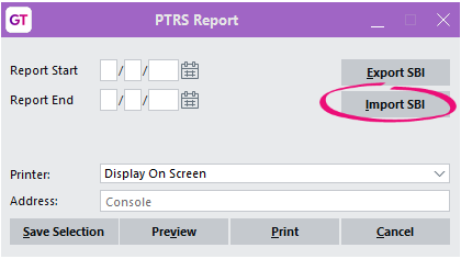 Running the PTRS report