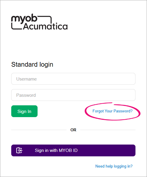 Resetting passwords