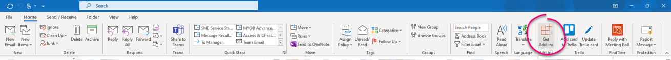 Configuring the Microsoft Outlook add-in