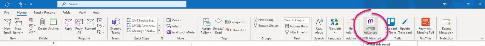 Configuring the Microsoft Outlook add-in