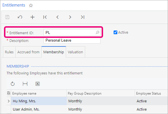 Creating an entitlement